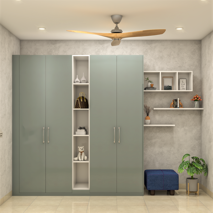 Open Hinged Modern Wardrobe Design For Compact Spaces | Livspace