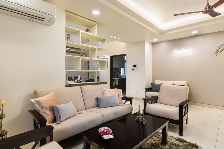 Single-Layered False Ceiling Design For Living Rooms | Livspace