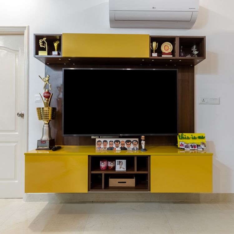 Spacious TV Cabinet Design With Contemporary Interiors | Livspace