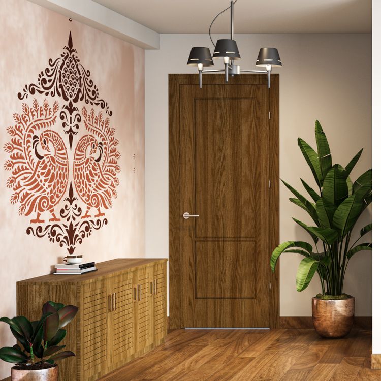 Indian Traditional Foyer Design with Wooden Storage, Decorative ...