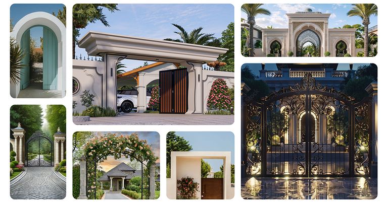 15+ Unique & Architectural Front Gate Arch Designs for Your Home