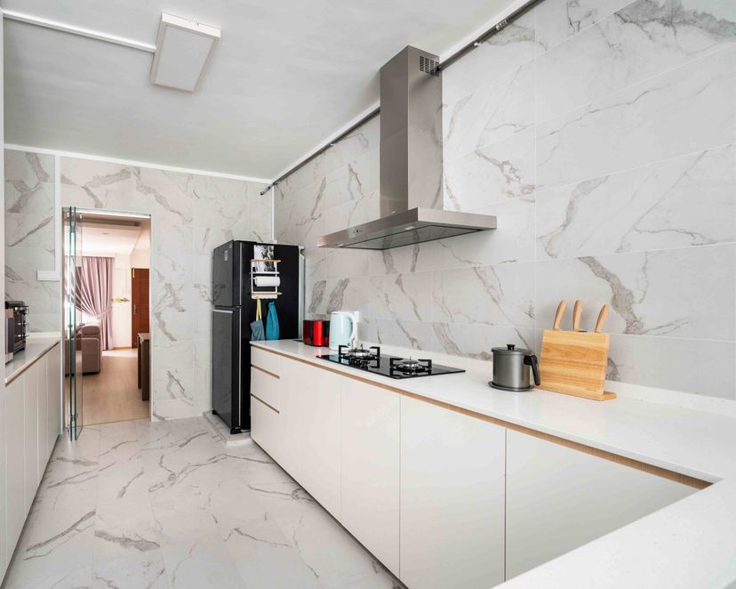 White Kitchen Tiles Design | Livspace