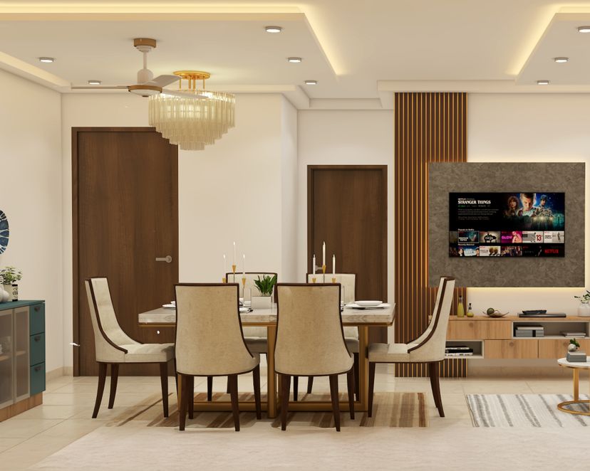 Modern Peripheral False Ceiling Design with Gypsum Rectangle Shape ...