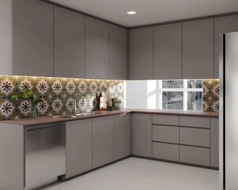 Modular Kitchen Design With Profile Lighting | Livspace