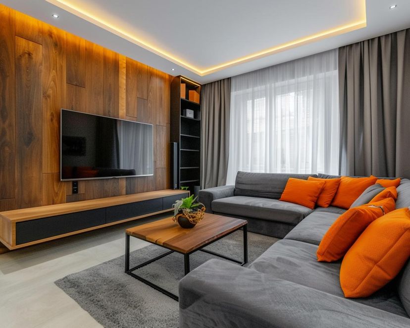 L Shaped Living Room And Dining Room Ideas With Tv