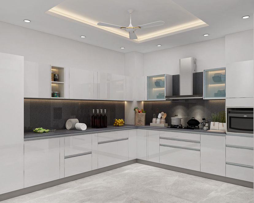 Gypsum Single Layer Modern False Ceiling Design with Paint Finish ...
