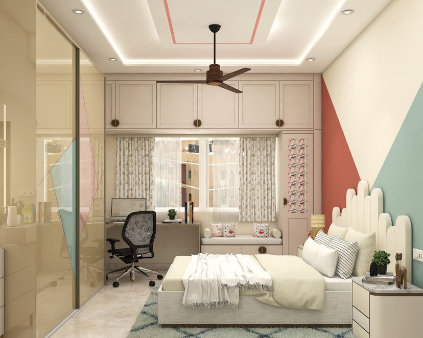 Gypsum Contemporary Peripheral False Ceiling Design With Central Drop ...