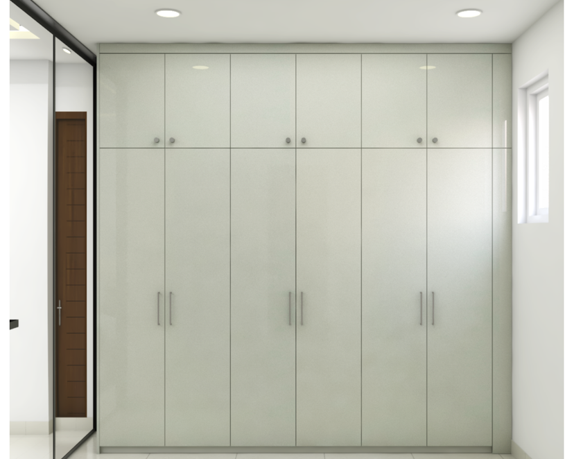 Cream Coloured Spacious Wardrobe Design for Max Convenience | Livspace