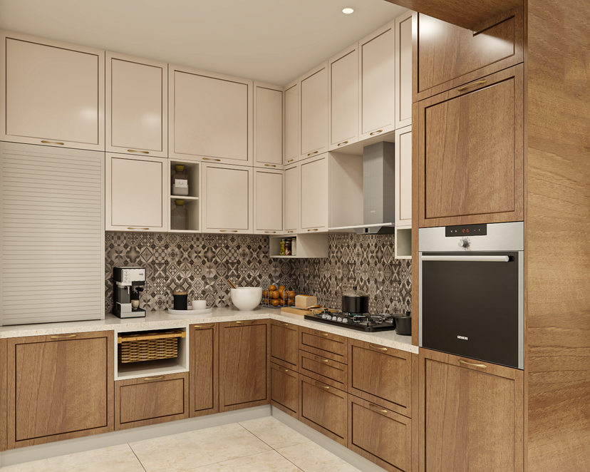 Low Maintenance Convenient Modern Spacious Kitchen Design | Livspace