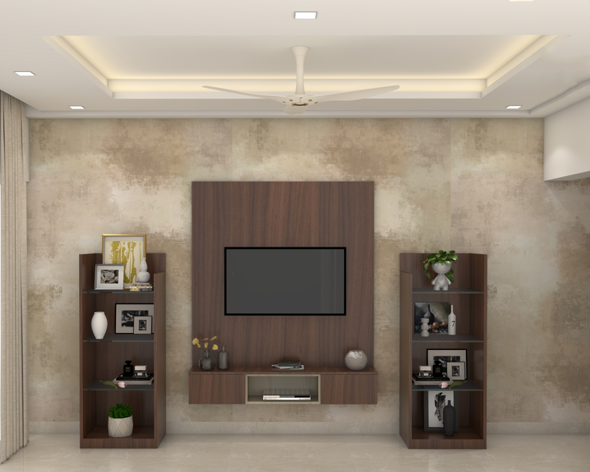 Modern Easy To Maintain Living Room Design For Rental Homes | Livspace