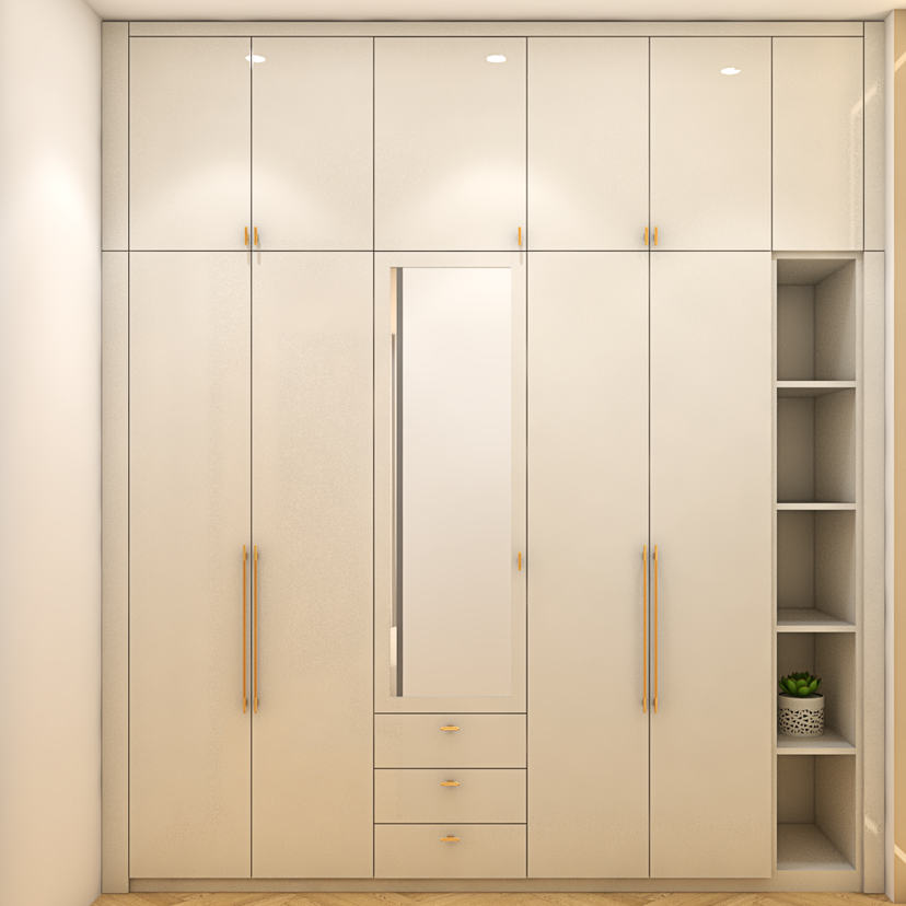 Compact Sized Modern Style Low Maintenance Wardrobe Design | Livspace