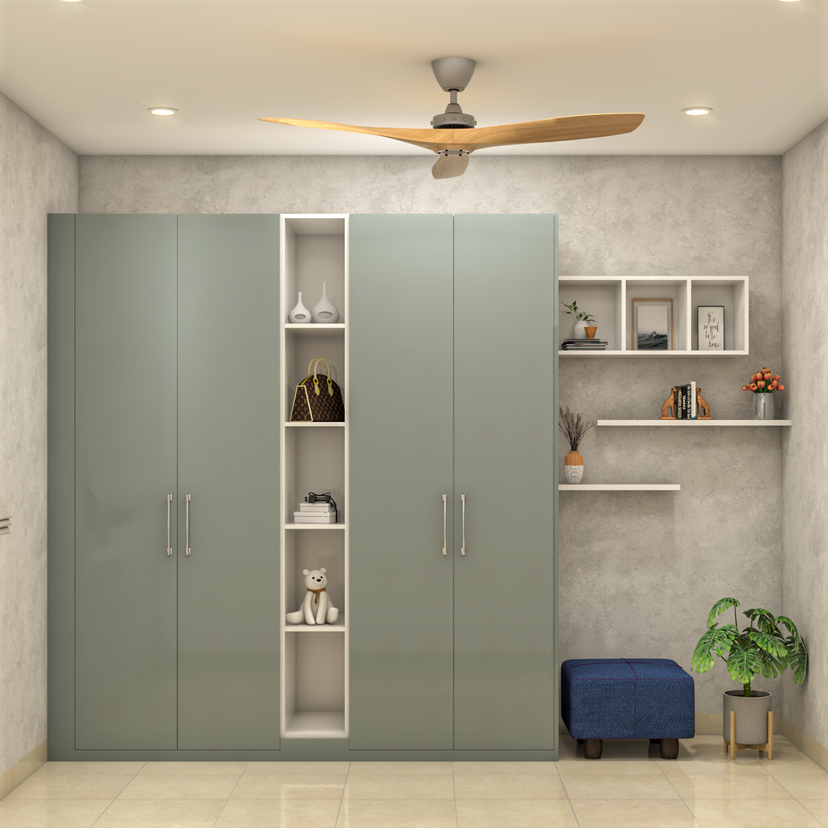 Open Hinged Modern Wardrobe Design For Compact Spaces | Livspace