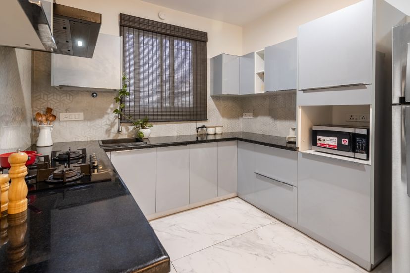 Modular Kitchen Design With Drawer Storage | Livspace