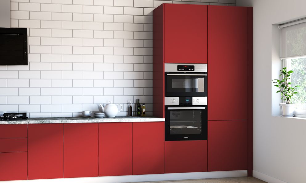 Chose the best laminate finish for you with Carnival Red