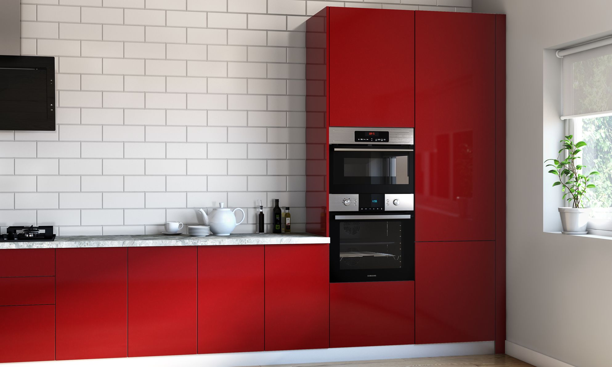 Chose the best laminate finish for you with Carnival Red