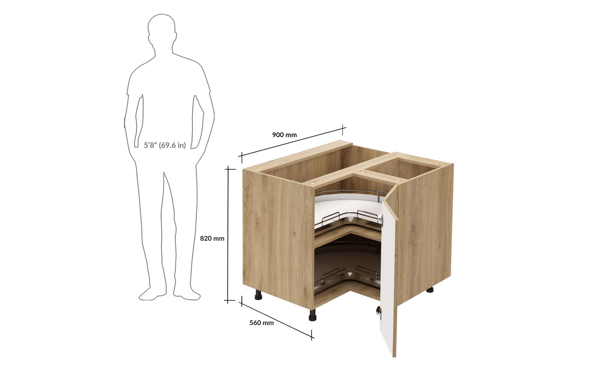 Kitchen Cabinet Design: Base Units Cabinet Ideas & Images - Corner Unit