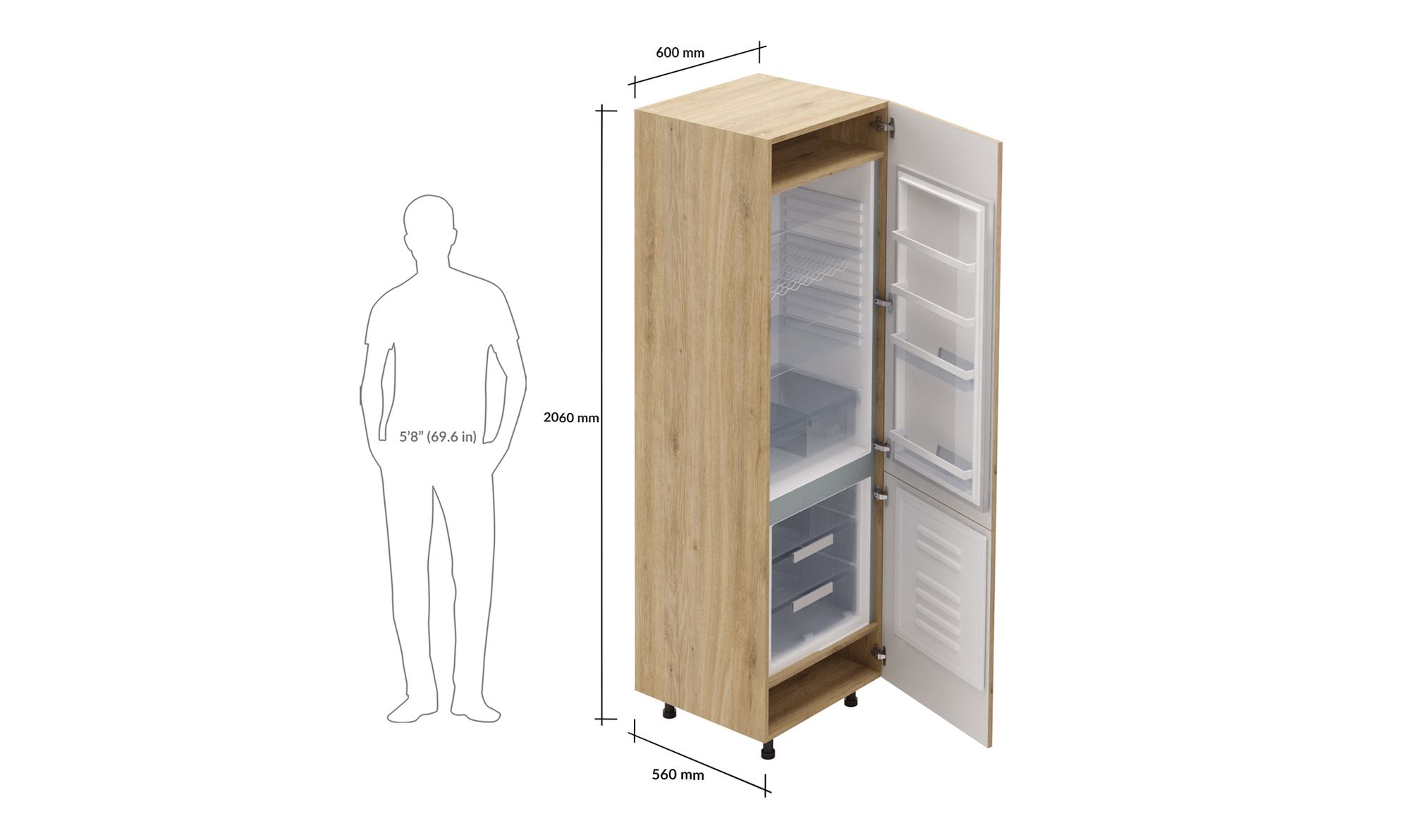 Everything you need to know about kitchen unit - Tall Fridge Unit
