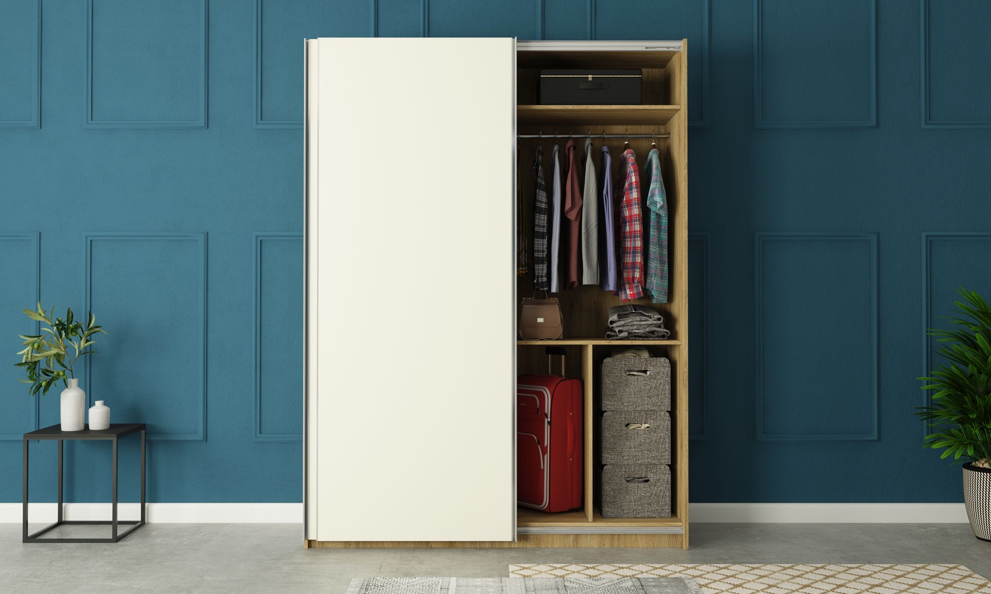 Everything you need to know about wardrobe unit - Overlay Sliding 2-Door