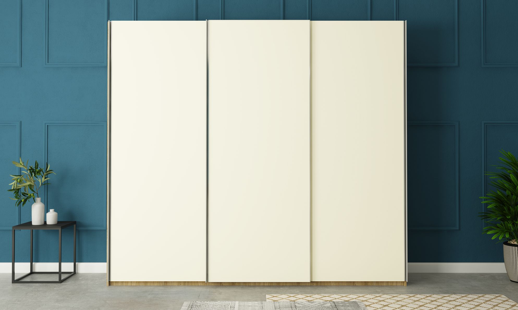 Everything you need to know about wardrobe unit - Overlay Sliding 3-Door