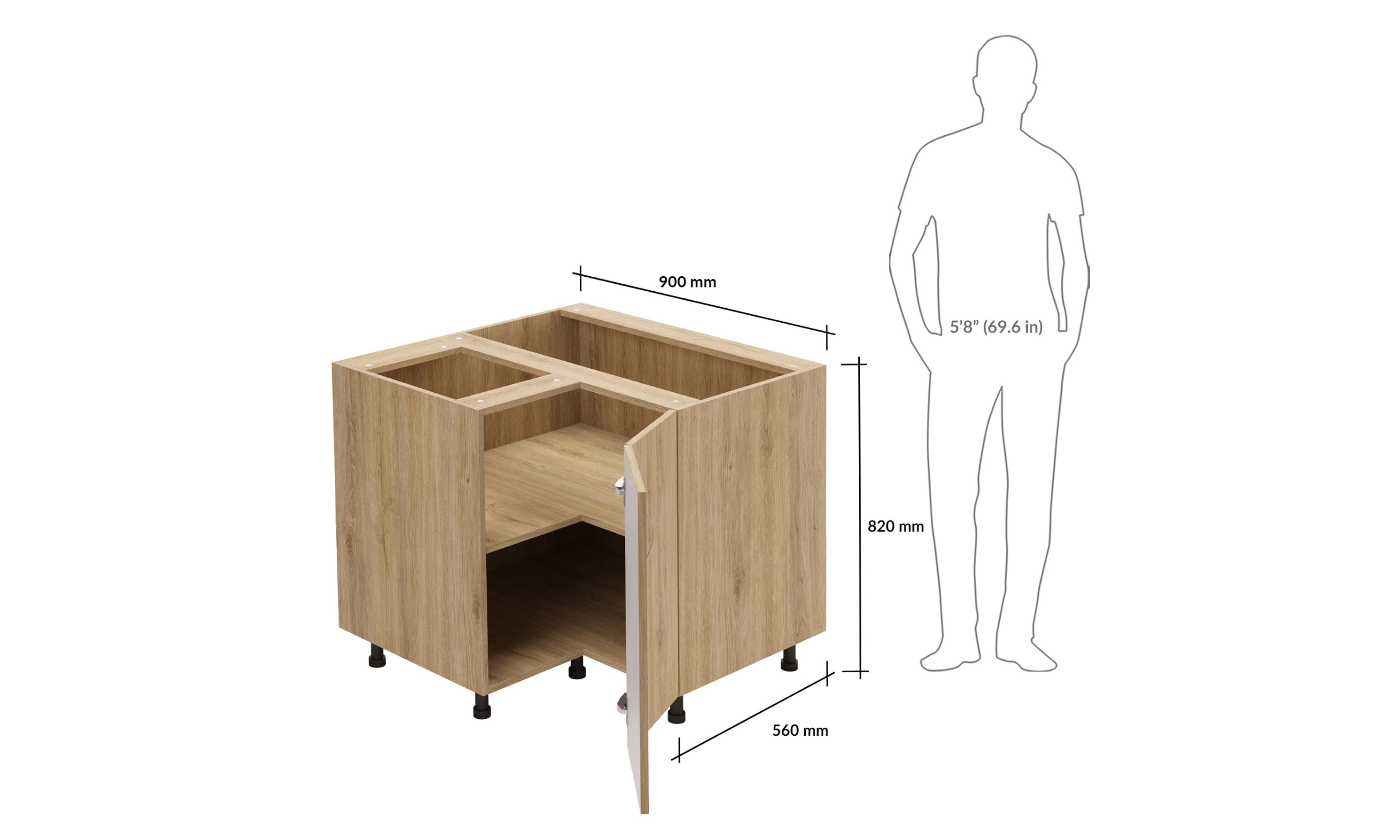 Kitchen Cabinet Design: Base Units Cabinet Ideas & Images - Corner Unit