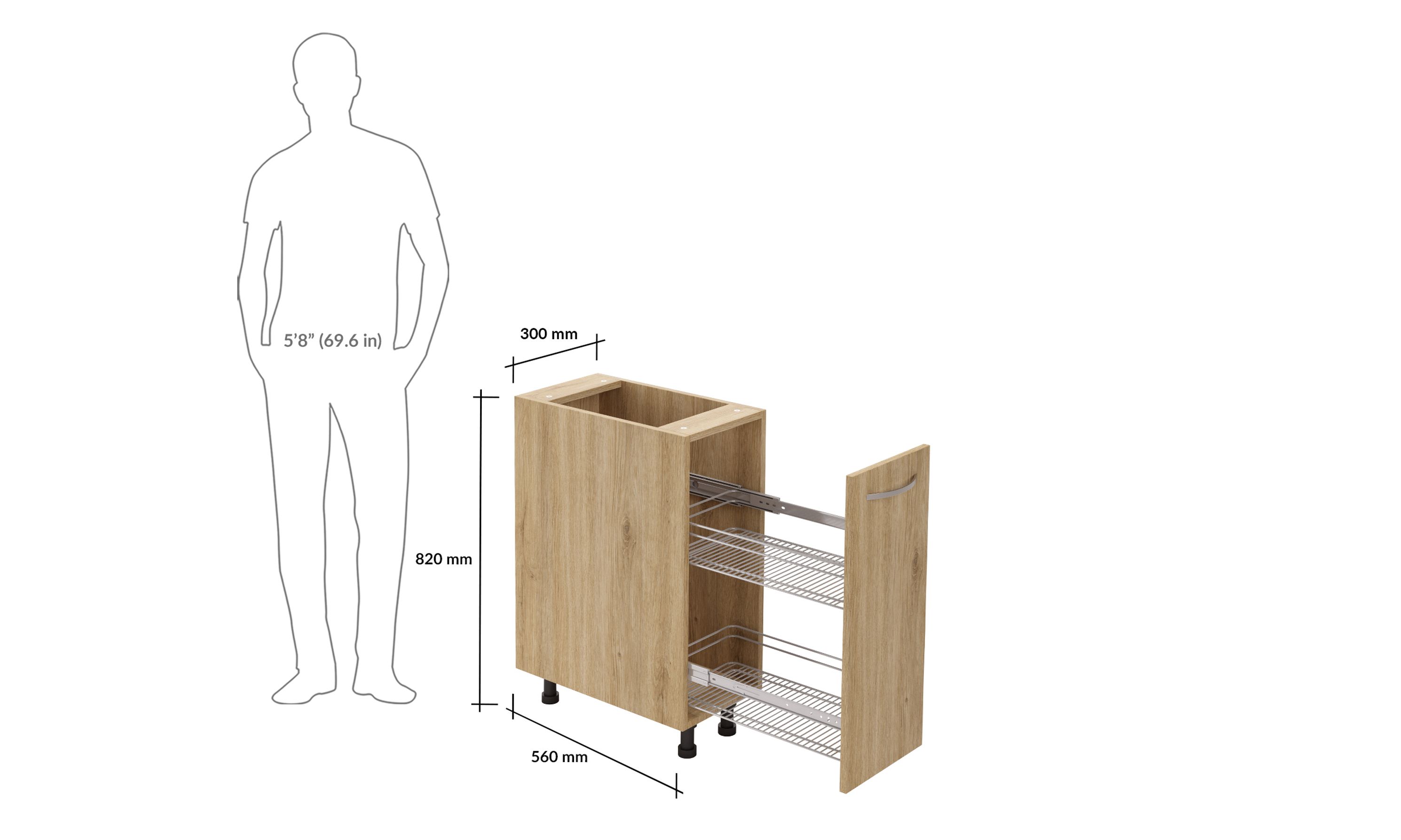 Kitchen Cabinet Design: Base Units Cabinet Ideas & Images - Bottle Pullout