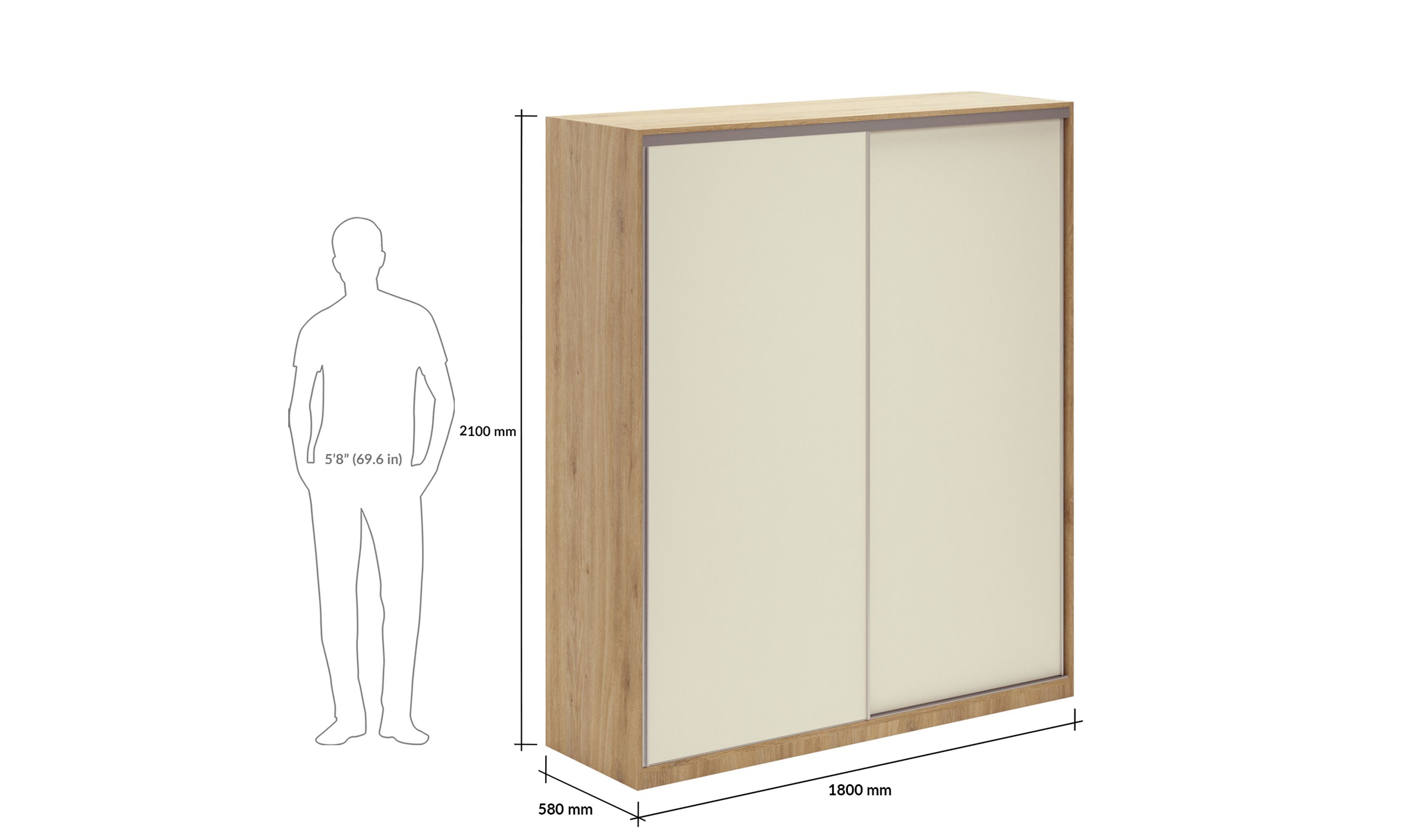 Everything you need to know about wardrobe unit - Inset Sliding 2-Door